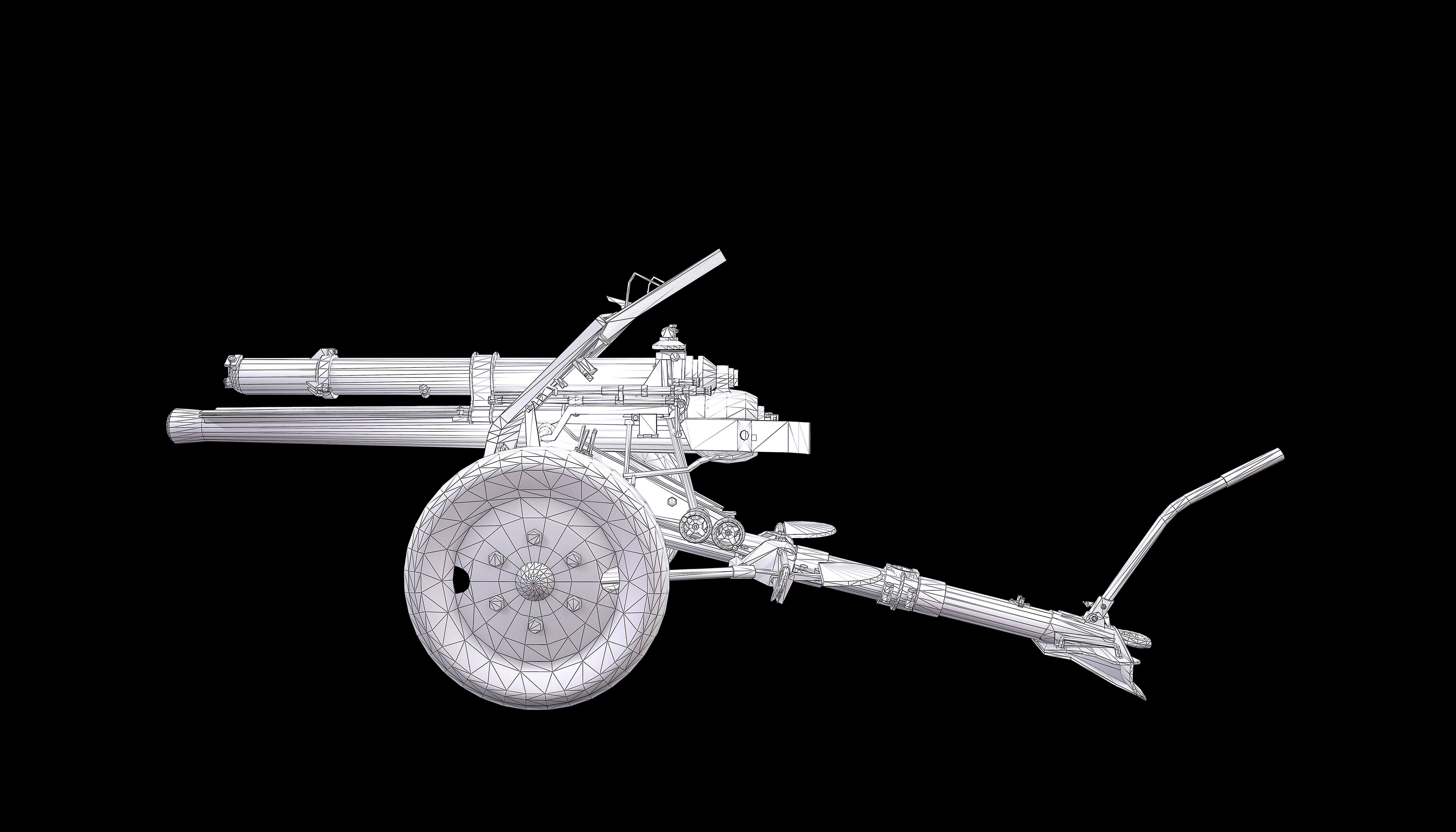 3D model QF 18-Pounder Gun VR / AR / low-poly | CGTrader