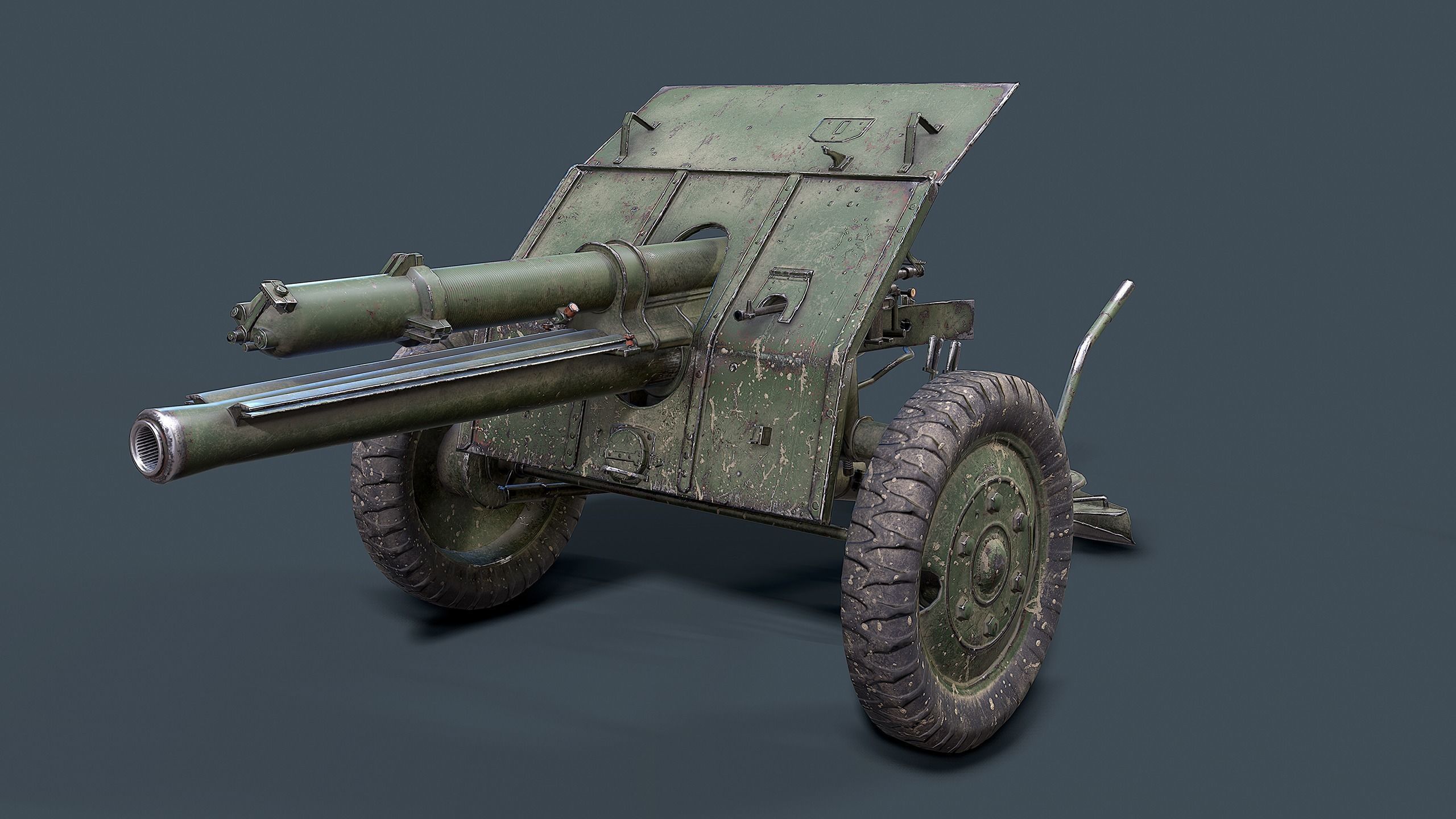 3D model QF 18-Pounder Gun VR / AR / low-poly | CGTrader