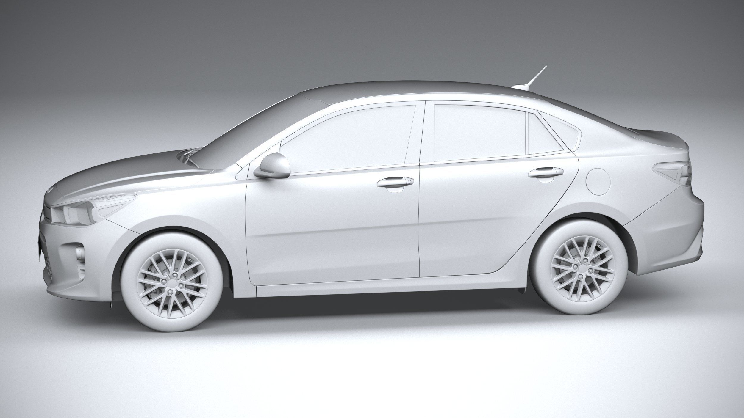 Kia Rio Sedan 2018-2020 3D model | CGTrader