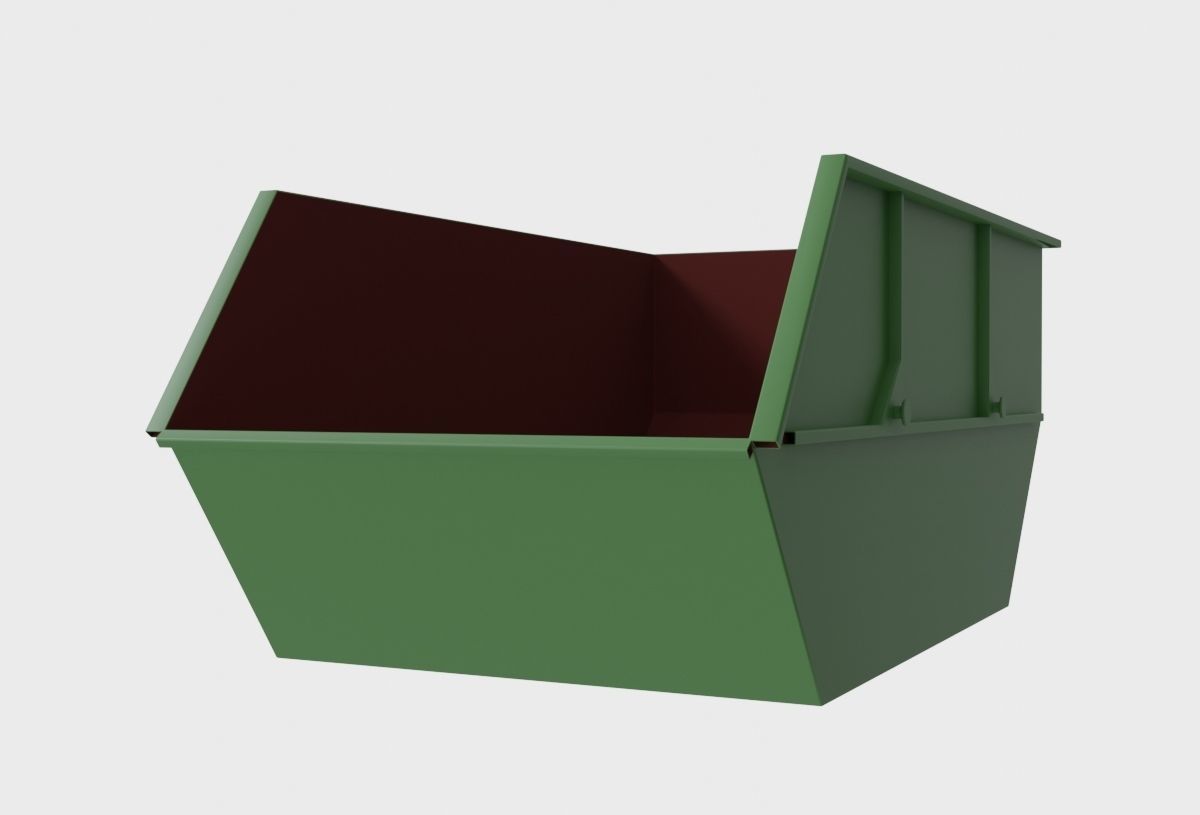 3D model Steel dumpster 8 cubic meters VR / AR / low-poly | CGTrader