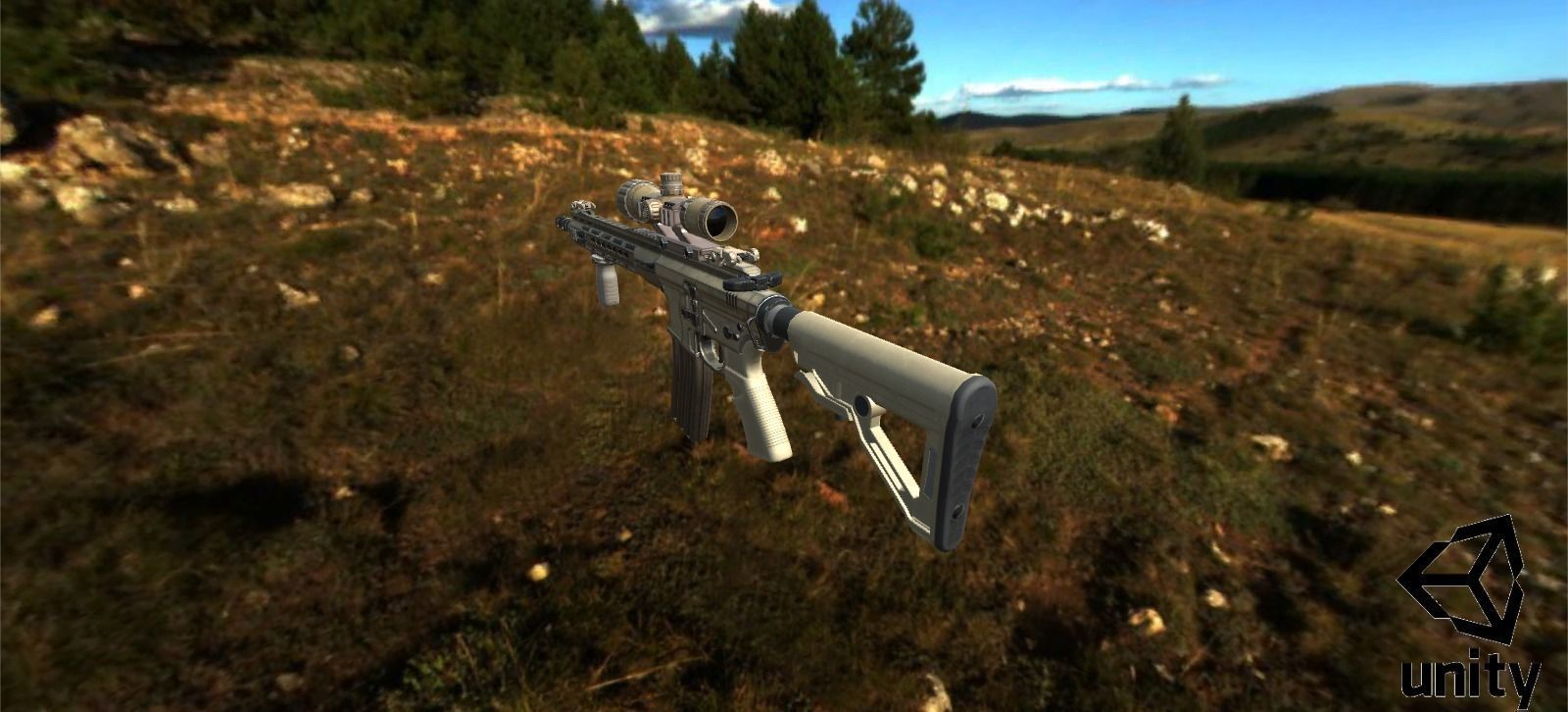 3D model Modular Combat Rifle-Carbine Variant VR / AR / low-poly | CGTrader