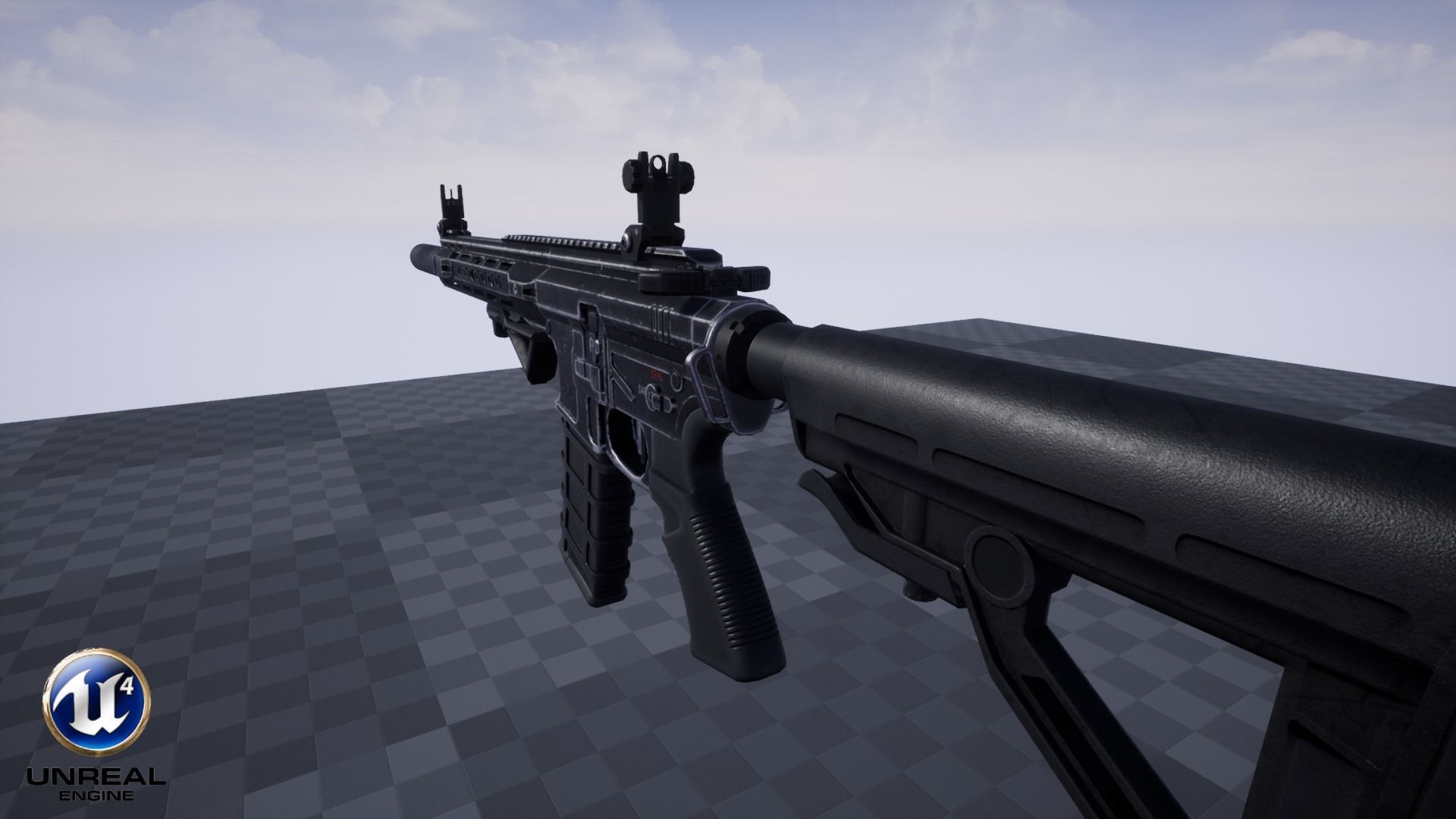 3D model Modular Combat Rifle-Carbine Variant VR / AR / low-poly | CGTrader
