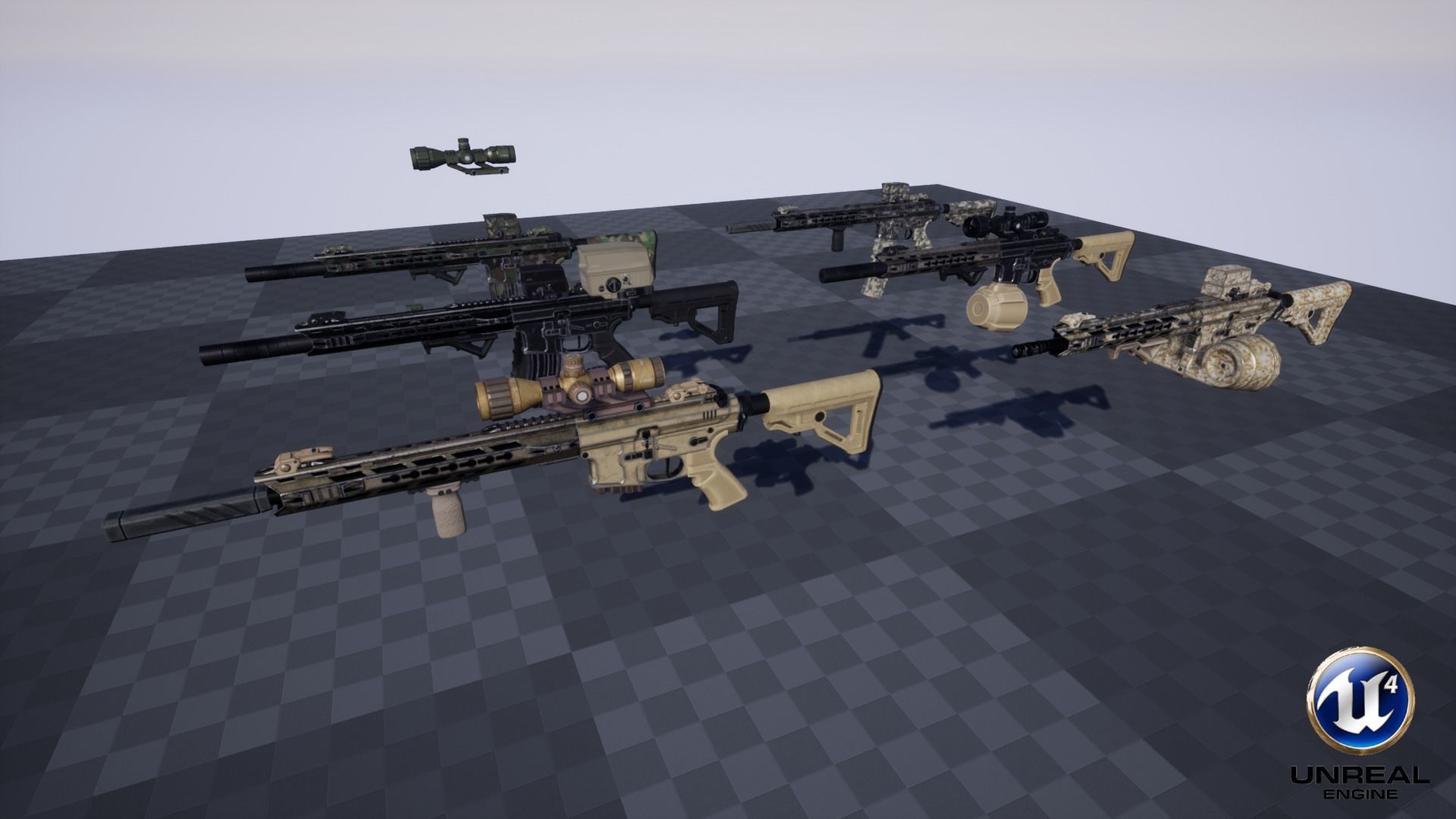 3D model Modular Combat Rifle-Carbine Variant VR / AR / low-poly | CGTrader