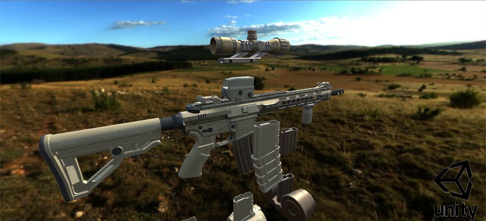 3D model Modular Combat Rifle-Carbine Variant VR / AR / low-poly | CGTrader