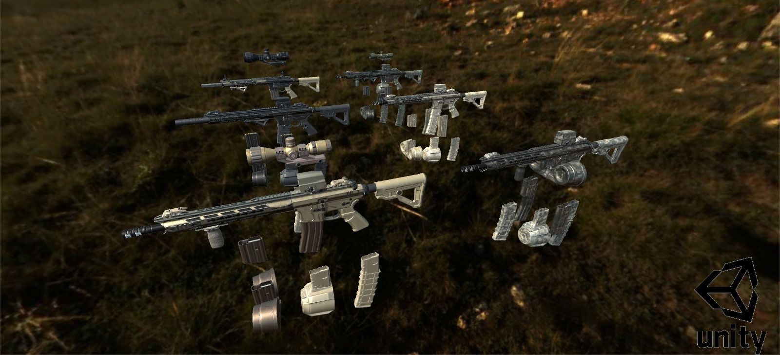 3D model Modular Combat Rifle-Carbine Variant VR / AR / low-poly | CGTrader