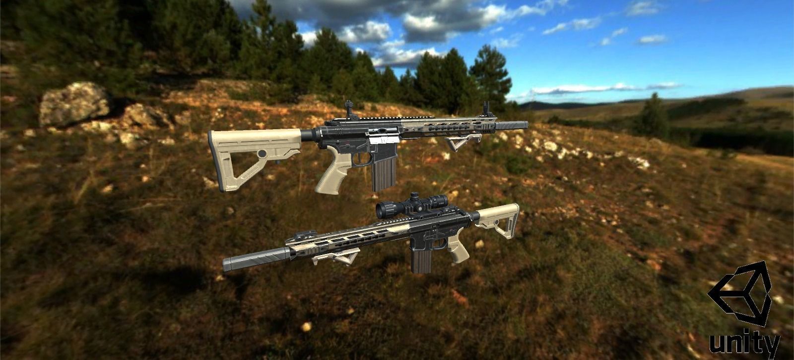 3D model Modular Combat Rifle-Carbine Variant VR / AR / low-poly | CGTrader