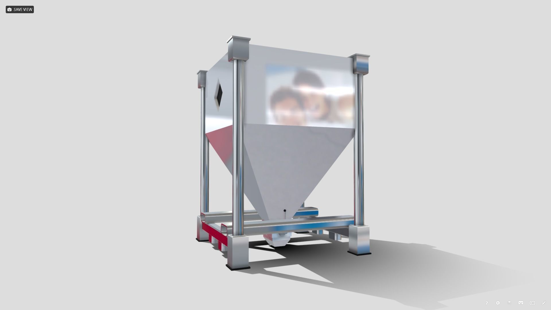 3D model Machine - Stainless Steel Hopper VR / AR / low-poly | CGTrader