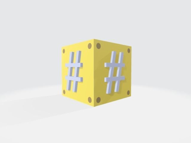 3D printable model hashtag box | CGTrader