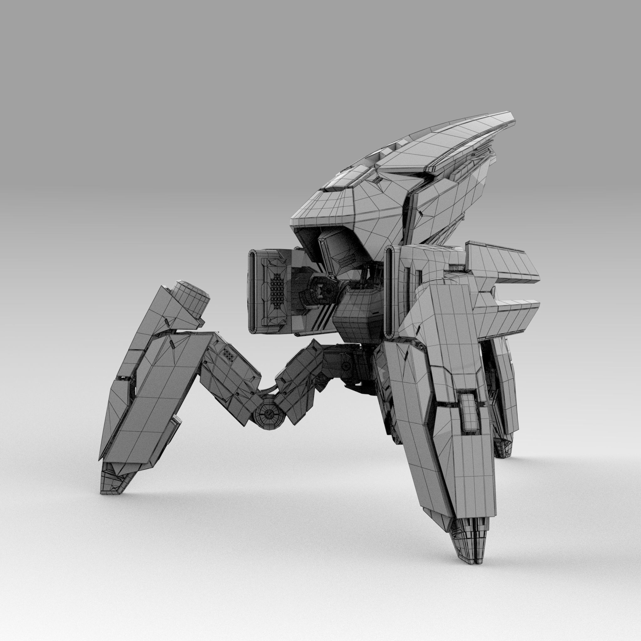 Tribot 202F 3D model animated rigged | CGTrader