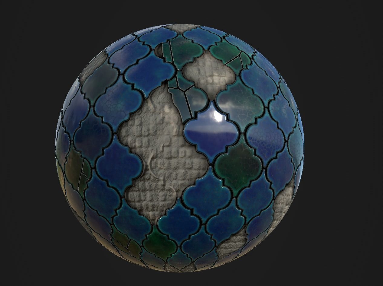 Arabesque Tile Texture | CGTrader