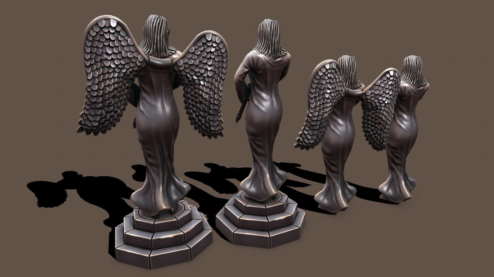 3D model Dark Statues VR / AR / low-poly | CGTrader