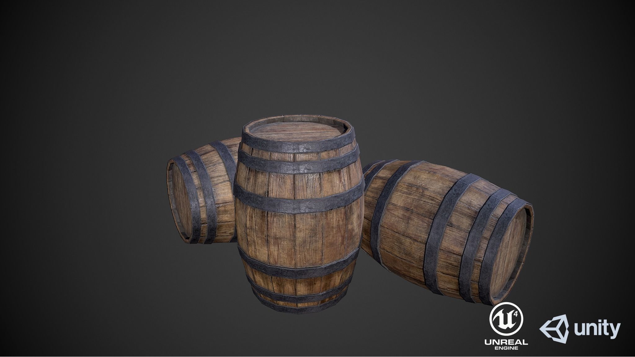 3D model Medieval Barrel VR / AR / low-poly | CGTrader