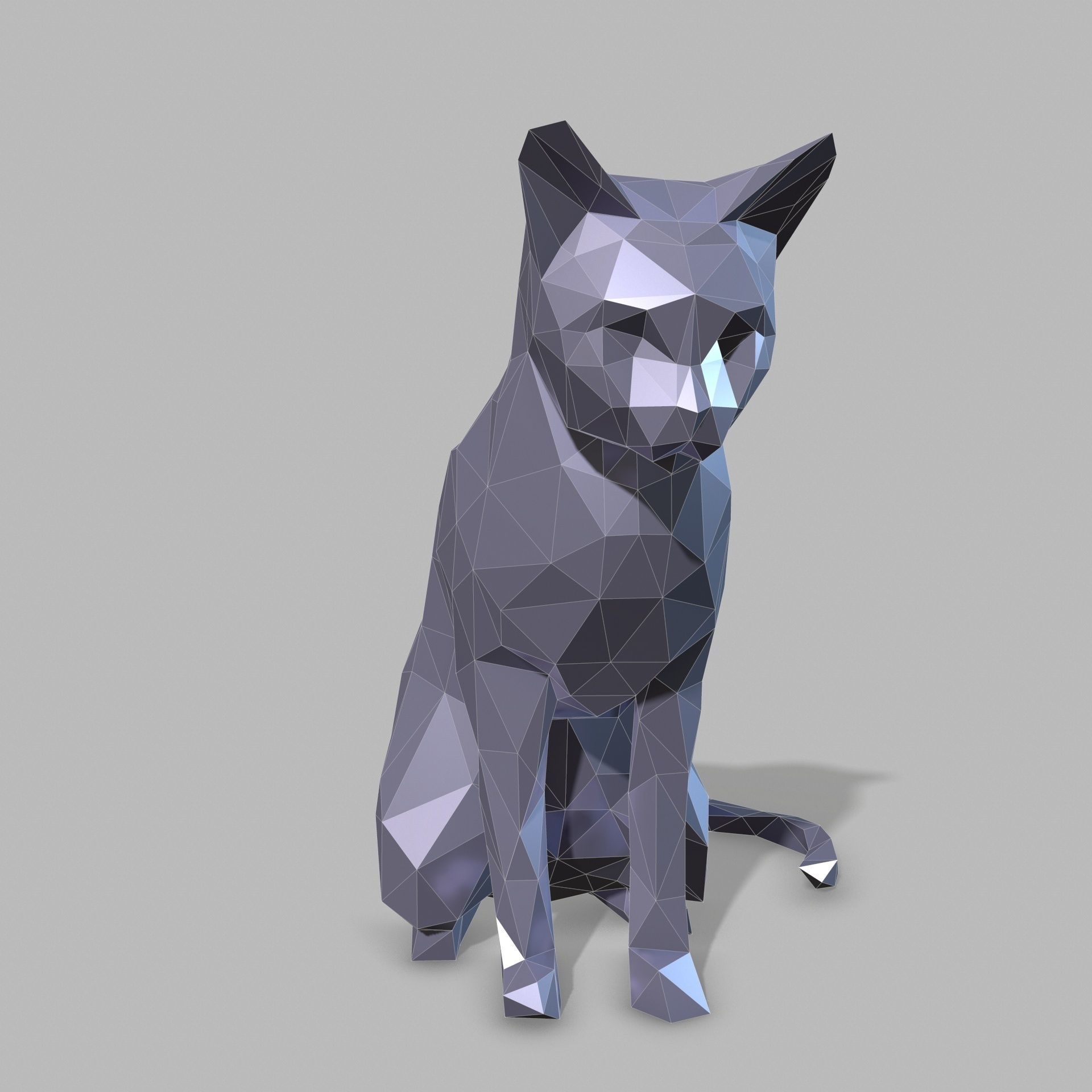 3D model cat stylized model VR / AR / low-poly | CGTrader