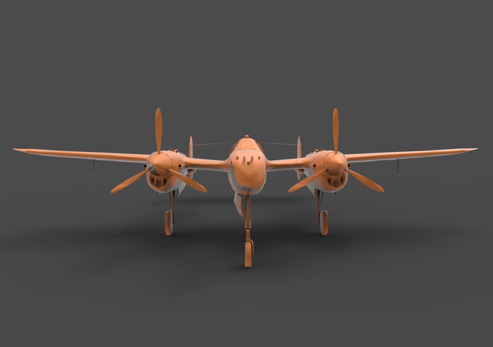 Lockheed P-38 3D model 3D printable | CGTrader