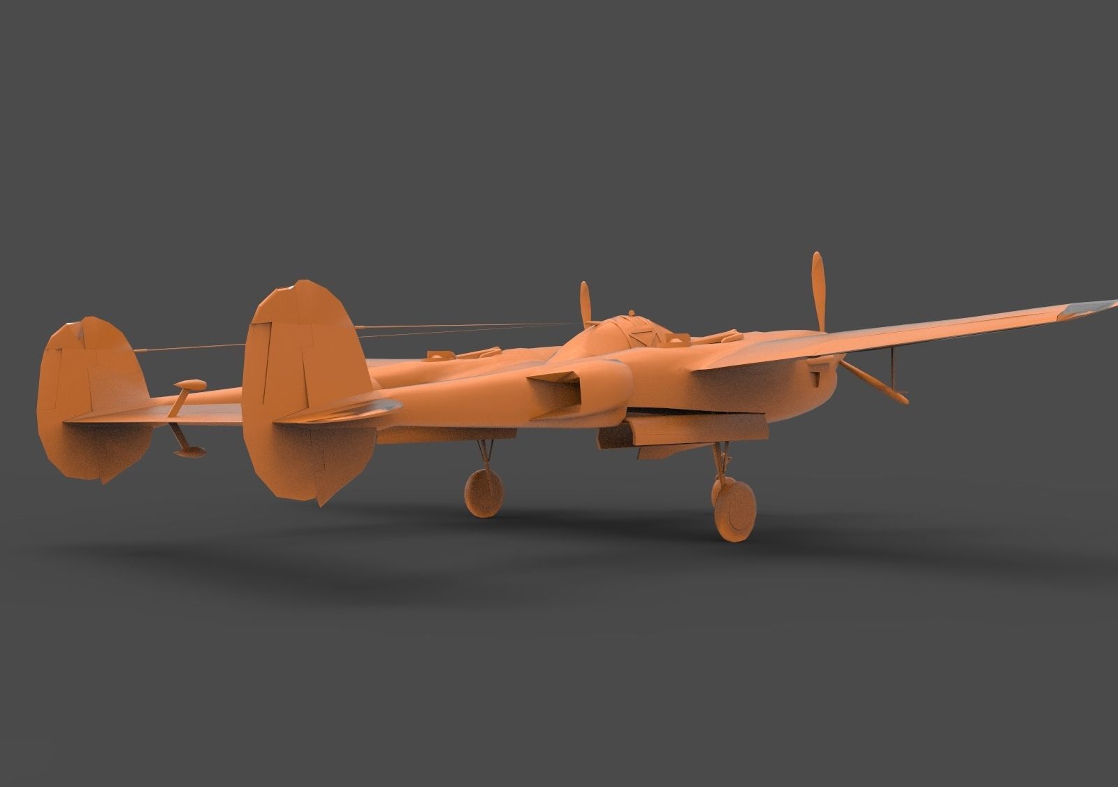 Lockheed P-38 3D model 3D printable | CGTrader