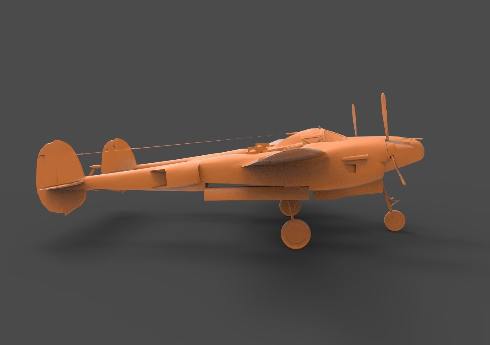 Lockheed P-38 3D model 3D printable | CGTrader