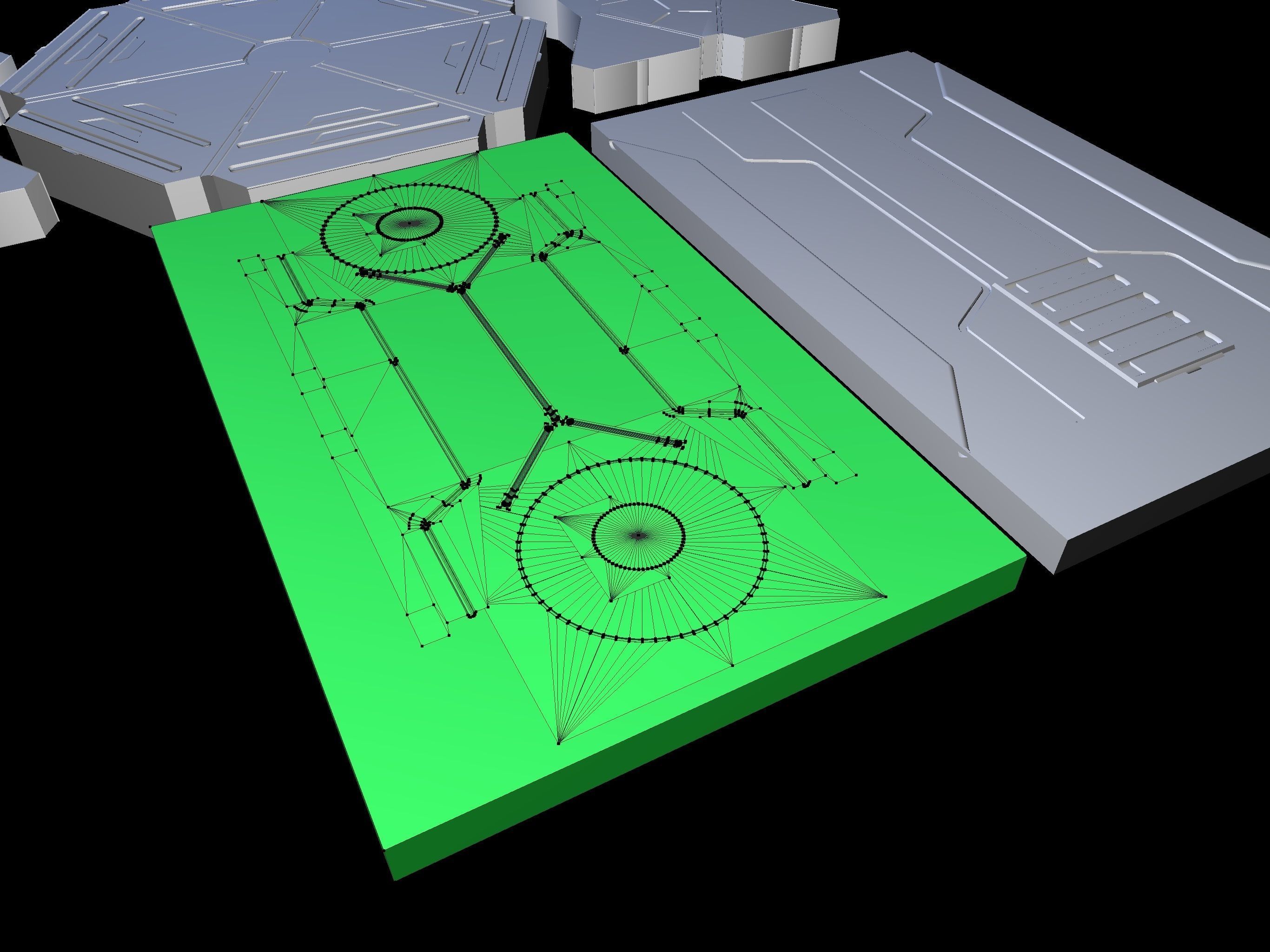 sci fi paneling 3D model | CGTrader