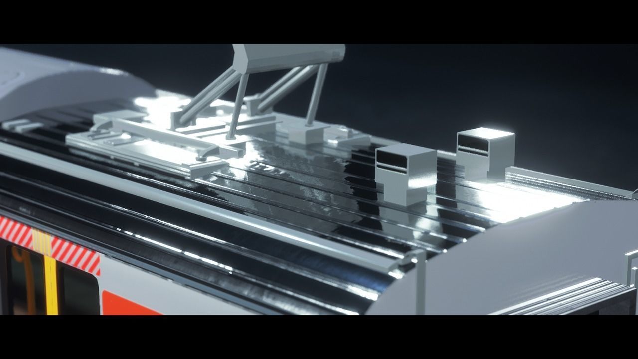 3D model JR 323 Japan Commuter Train 3D Model Full Set VR / AR / low ...