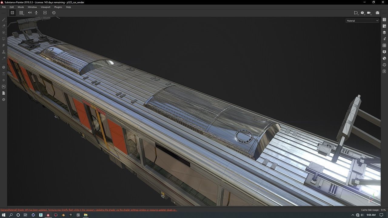 3D model JR 323 Japan Commuter Train 3D Model Full Set VR / AR / low ...