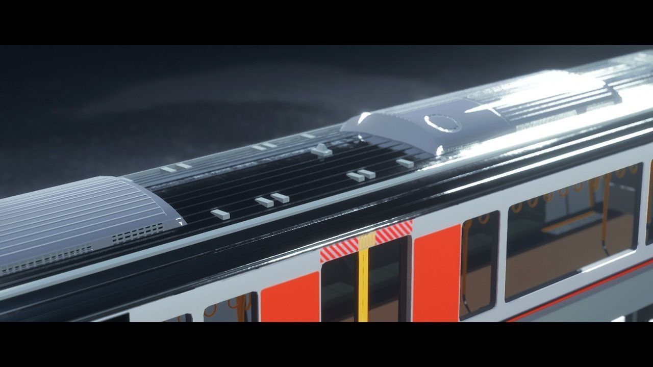 3D model JR 323 Japan Commuter Train 3D Model Full Set VR / AR / low ...