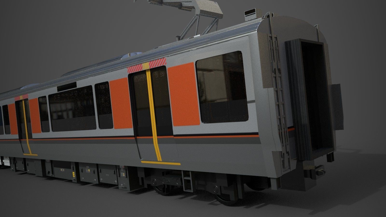3D model JR 323 Japan Commuter Train 3D Model Full Set VR / AR / low ...
