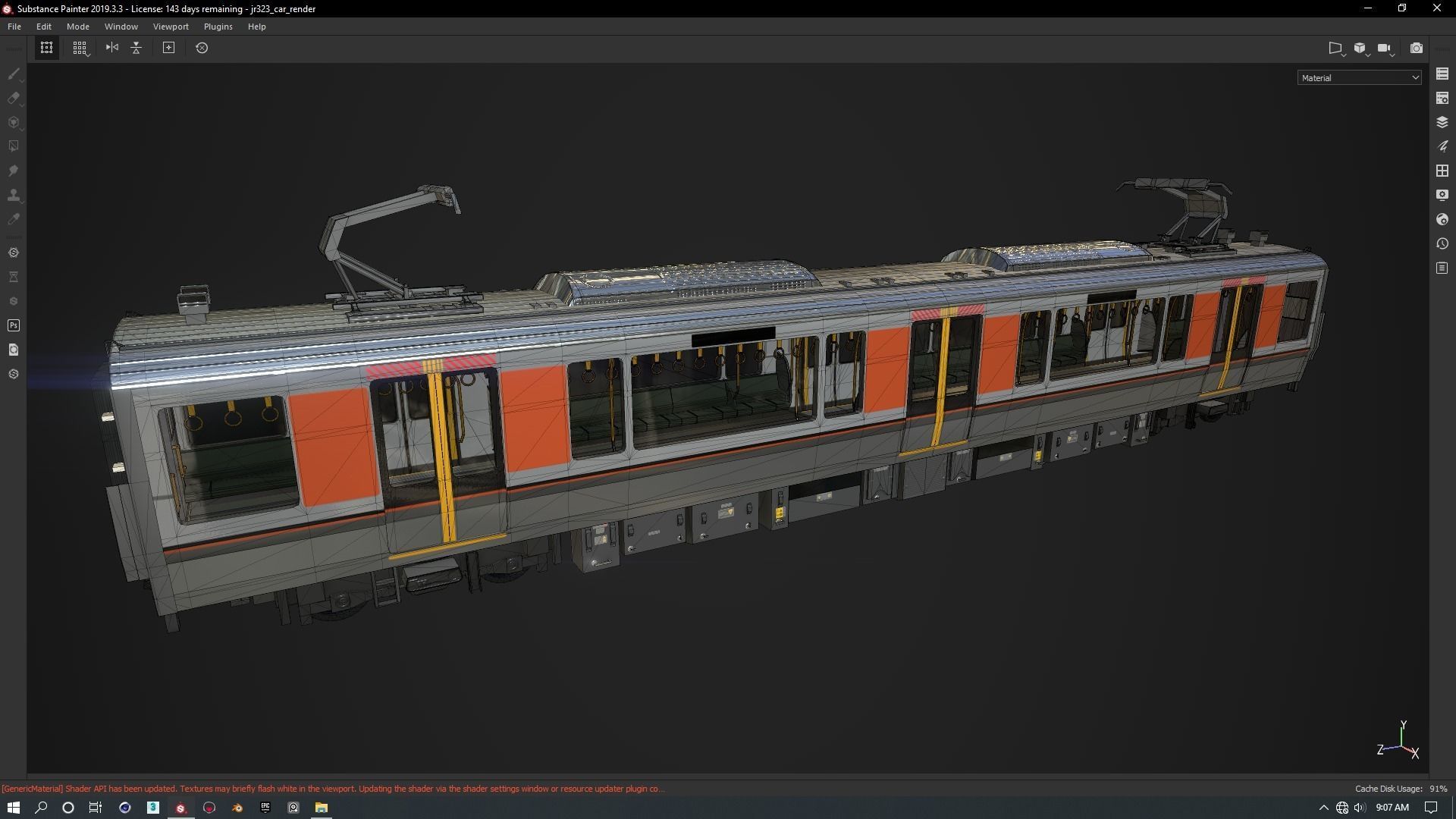 3D model JR 323 Japan Commuter Train 3D Model Full Set VR / AR / low ...