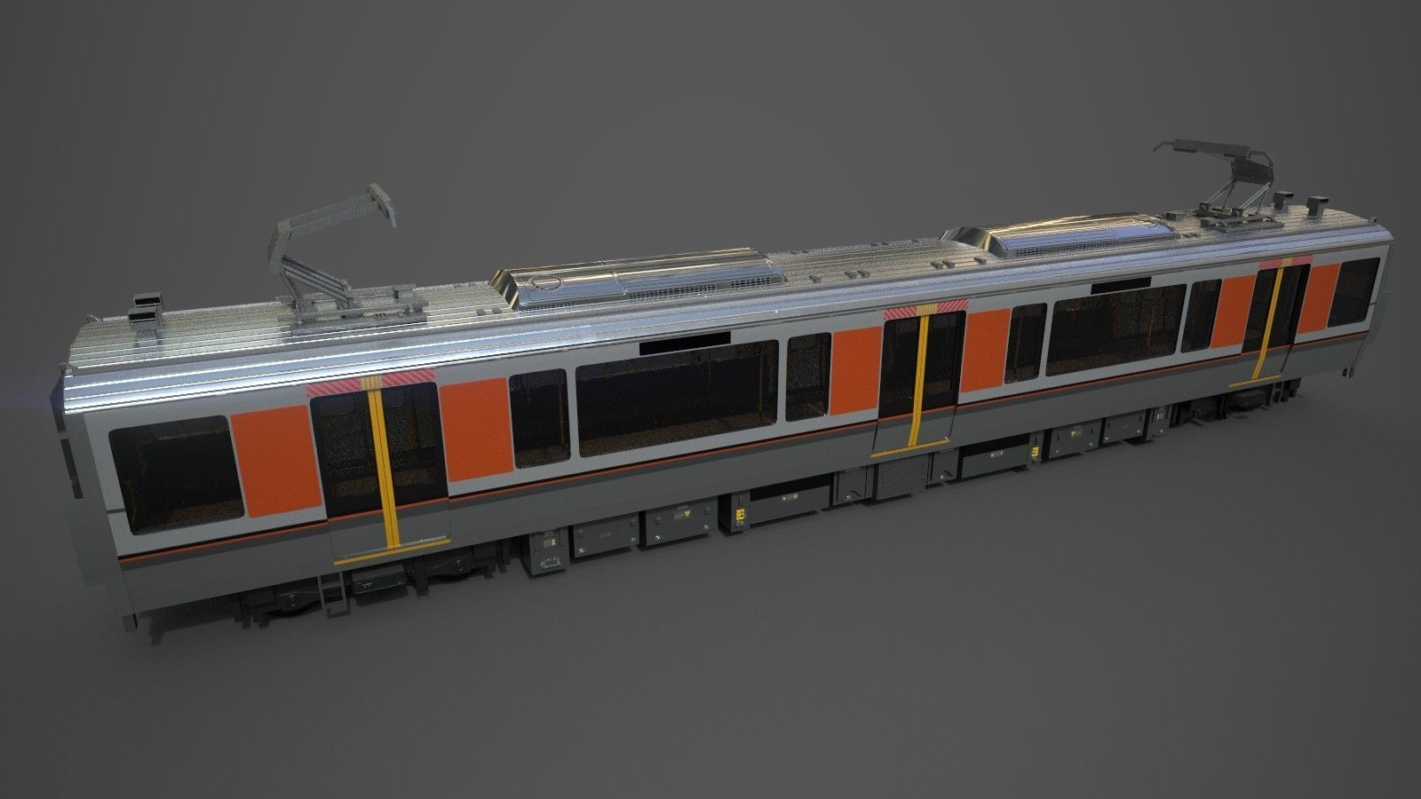 3D model JR 323 Japan Commuter Train 3D Model Full Set VR / AR / low ...