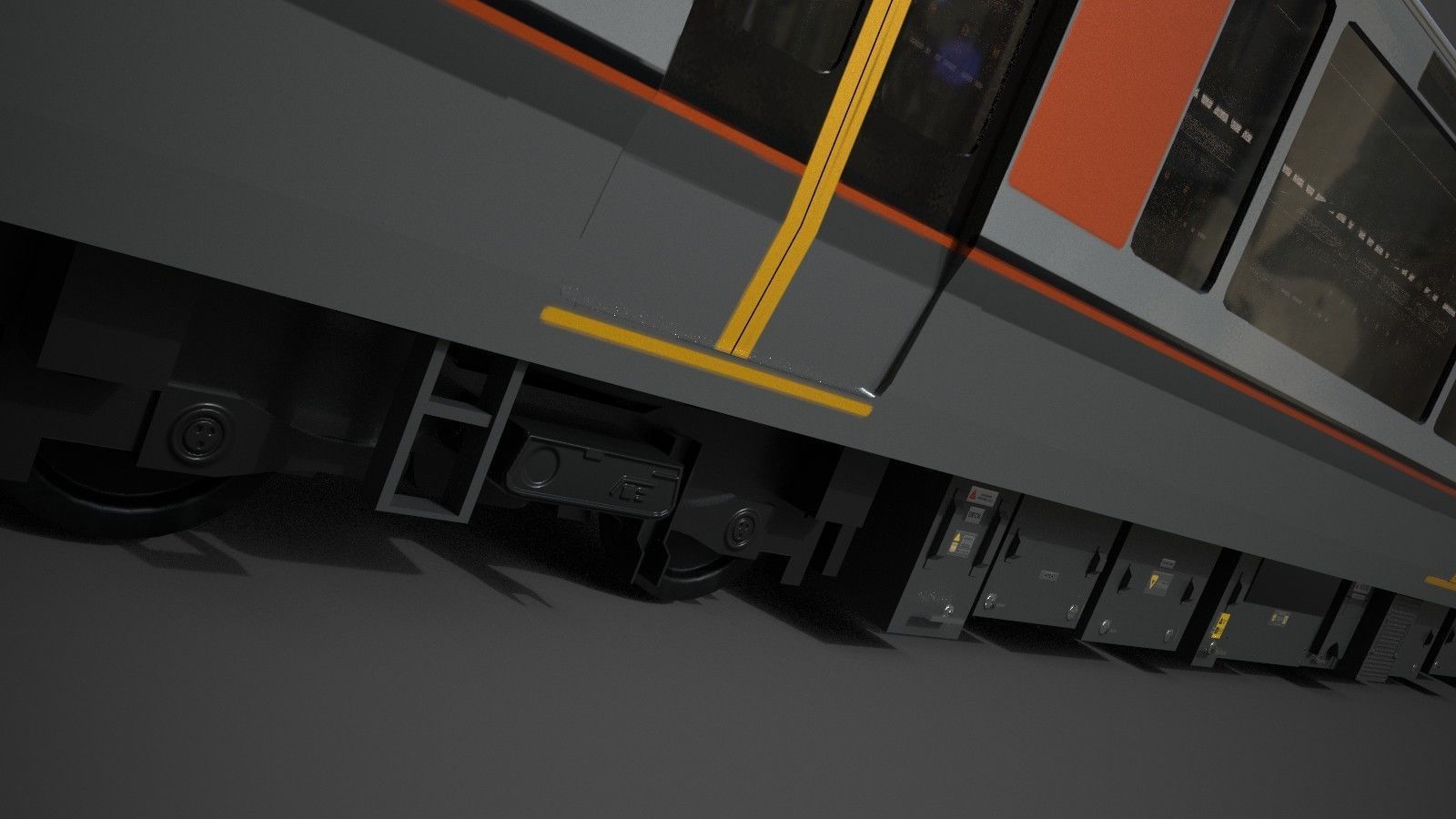 3D model JR 323 Japan Commuter Train 3D Model Full Set VR / AR / low ...