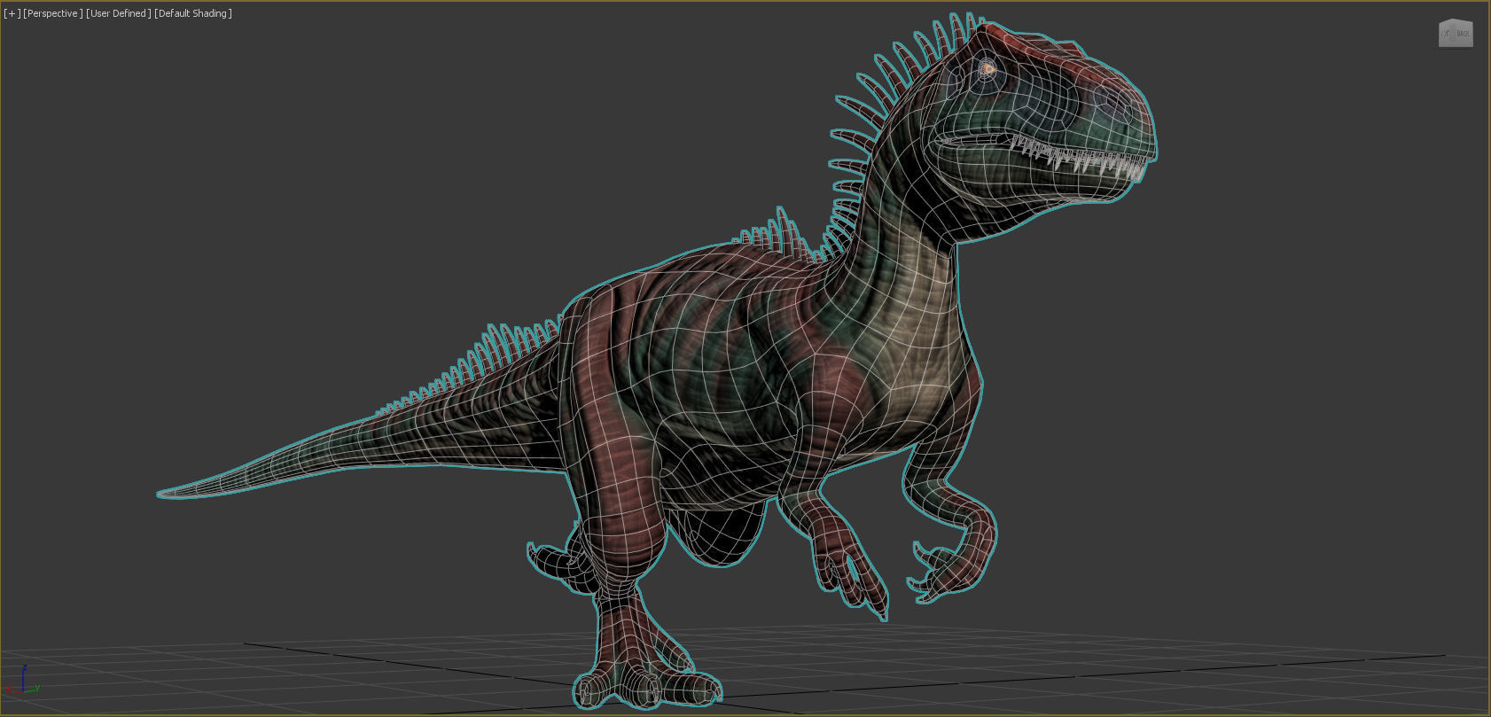 3D model Allosaurus Dinosaur Rig and Animations VR / AR / low-poly ...