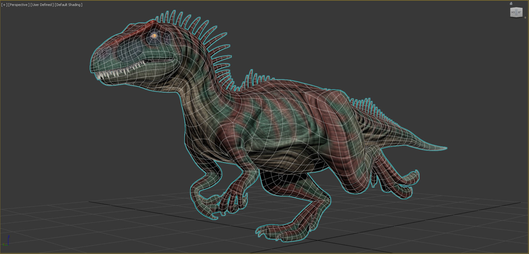 3D model Allosaurus Dinosaur Rig and Animations VR / AR / low-poly ...