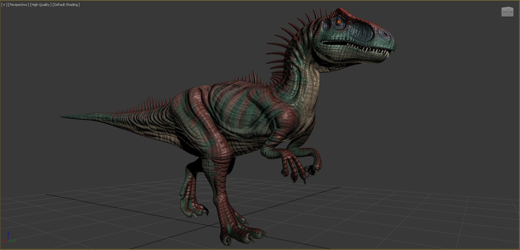 3D model Allosaurus Dinosaur Rig and Animations VR / AR / low-poly ...
