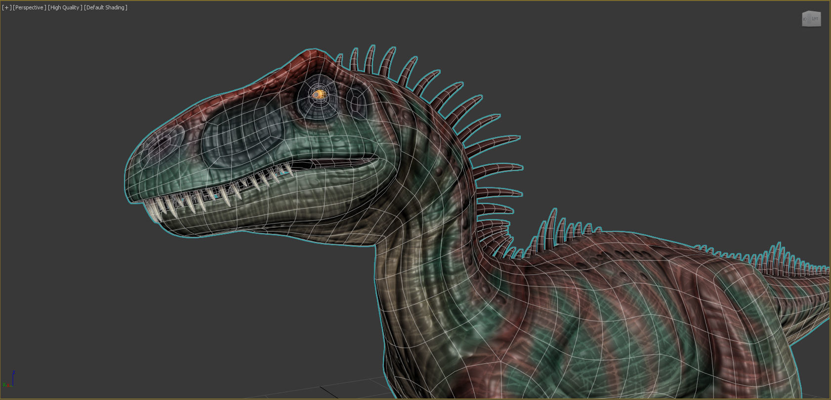 3D model Allosaurus Dinosaur Rig and Animations VR / AR / low-poly ...