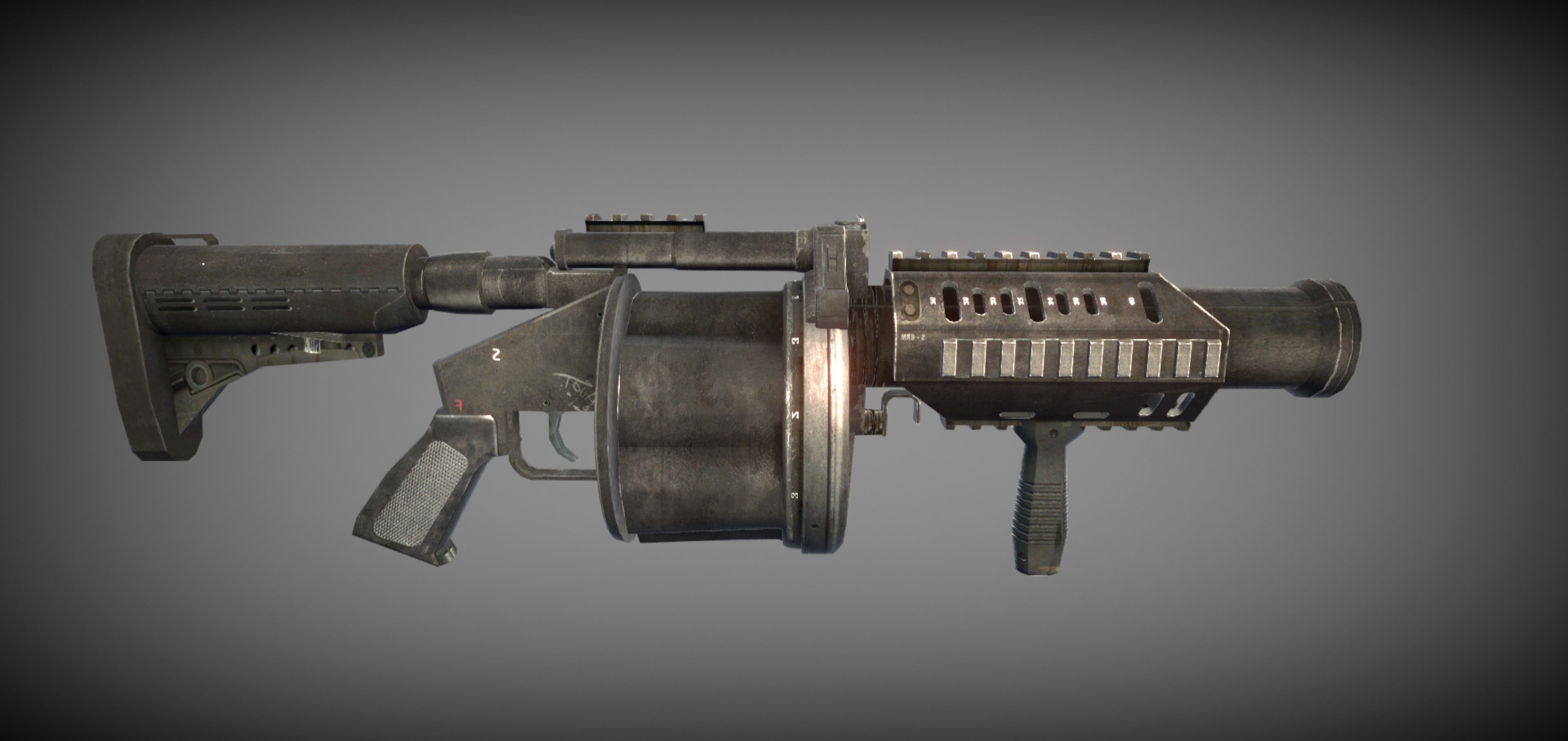 3D model MK32 Grenade Launcher VR / AR / low-poly rigged | CGTrader