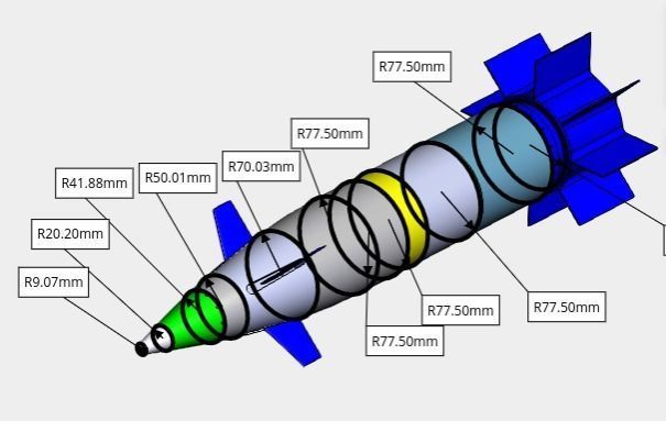 Howitzer Shell Concept 3D model rigged | CGTrader