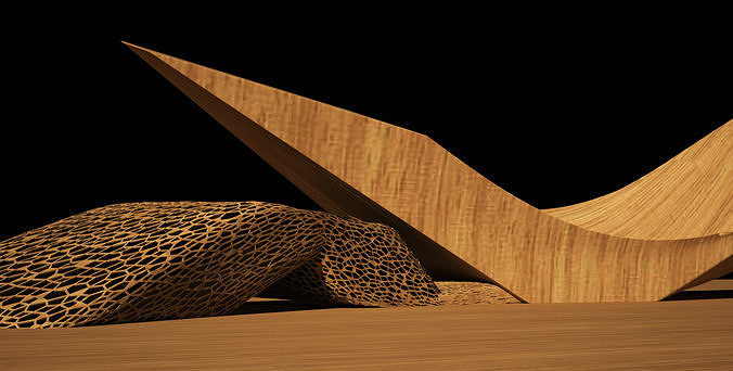 organic model wooden sculpture 3D model | CGTrader