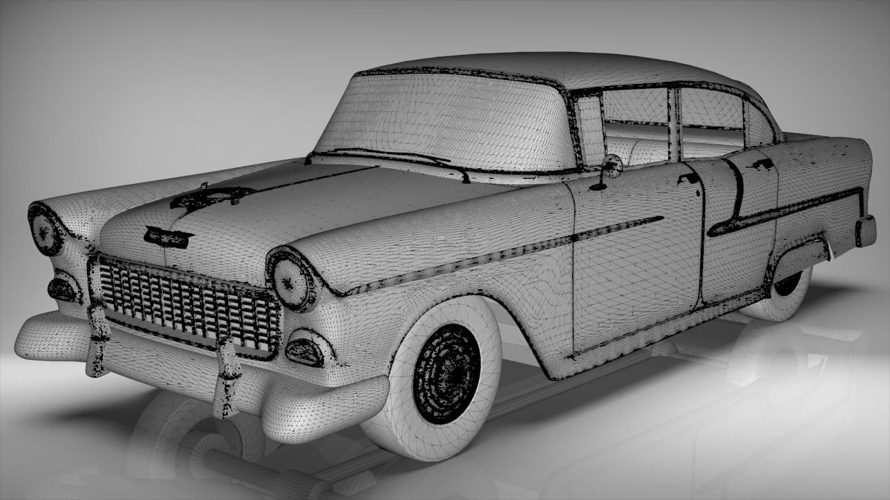 Chevy belair sedan 1955 3D model | CGTrader