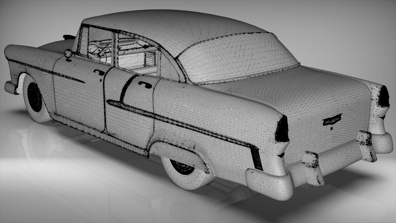 Chevy belair sedan 1955 3D model | CGTrader