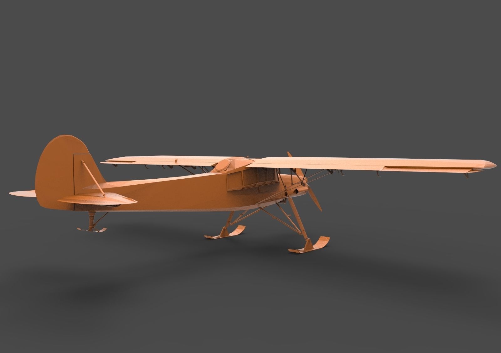 fieseler fi 156 storch winter 3D model 3D printable | CGTrader
