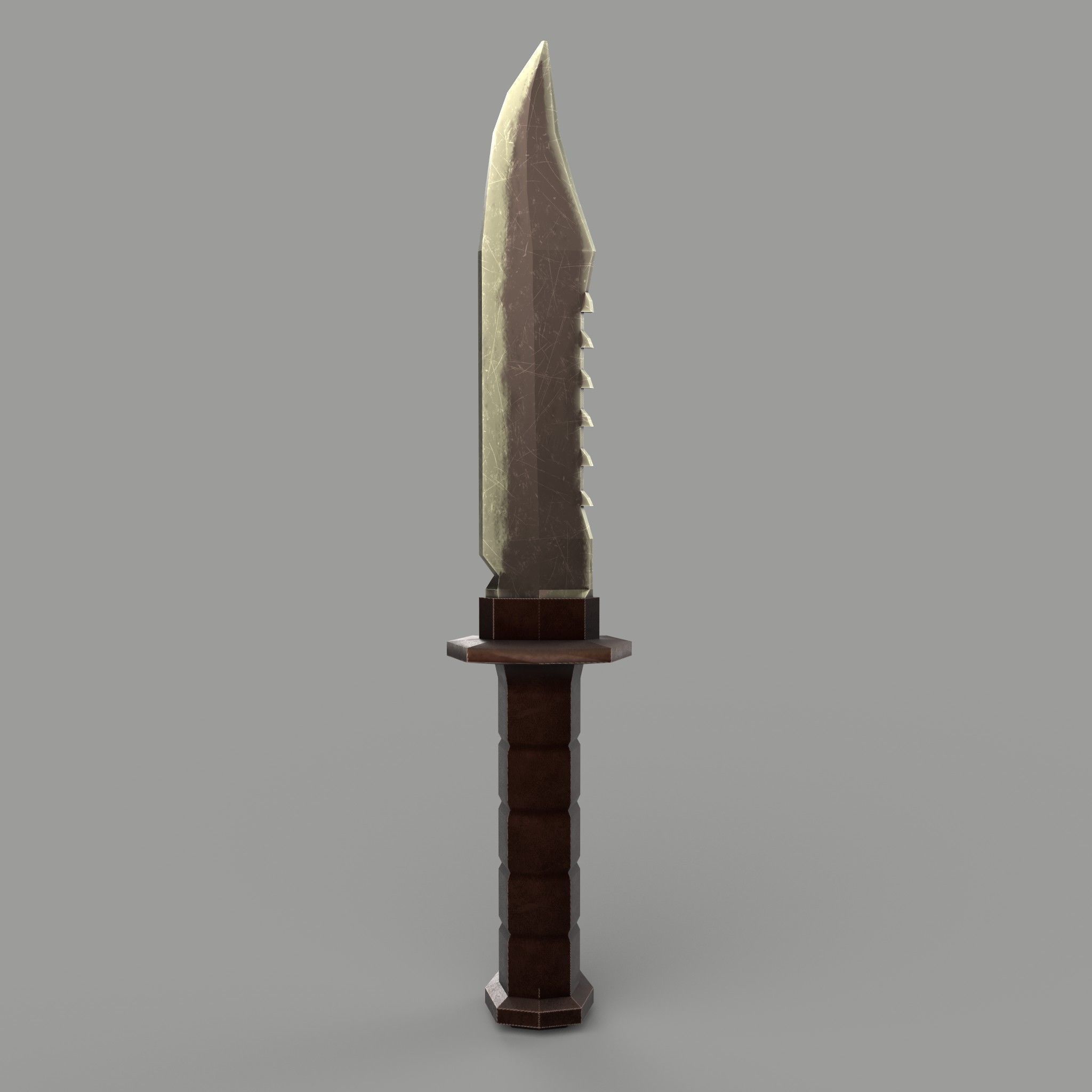 3D model Stylized Metal Survival Knife VR / AR / low-poly | CGTrader