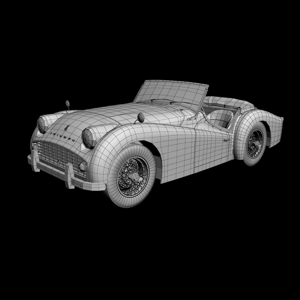 Triumph TR3 A 3D model | CGTrader