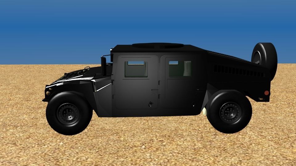 Humvee army truck simulator 3D model | CGTrader