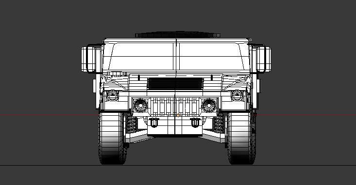 Humvee army truck simulator 3D model | CGTrader