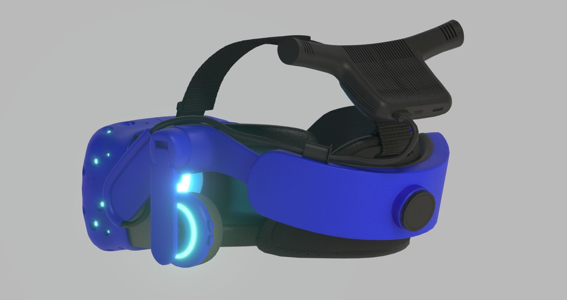 3D model HTC Vive Pro 2 Blue Emissive VR / AR / low-poly | CGTrader