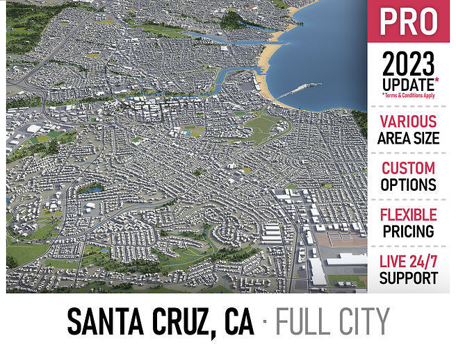 3D model Santa Cruz VR / AR / low-poly | CGTrader