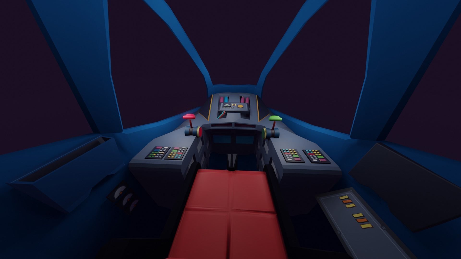 Spaceship Cockpit for VR free VR / AR / low-poly 3D model | CGTrader