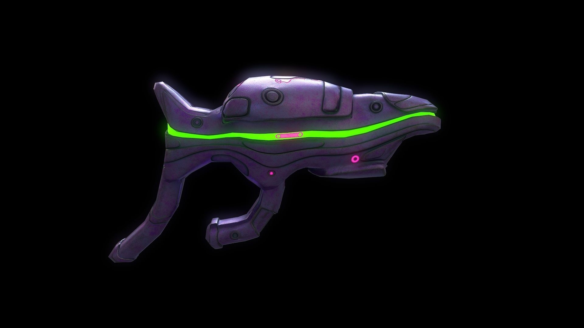3D model Low poly sci fi alien blaster weapon VR / AR / low-poly | CGTrader
