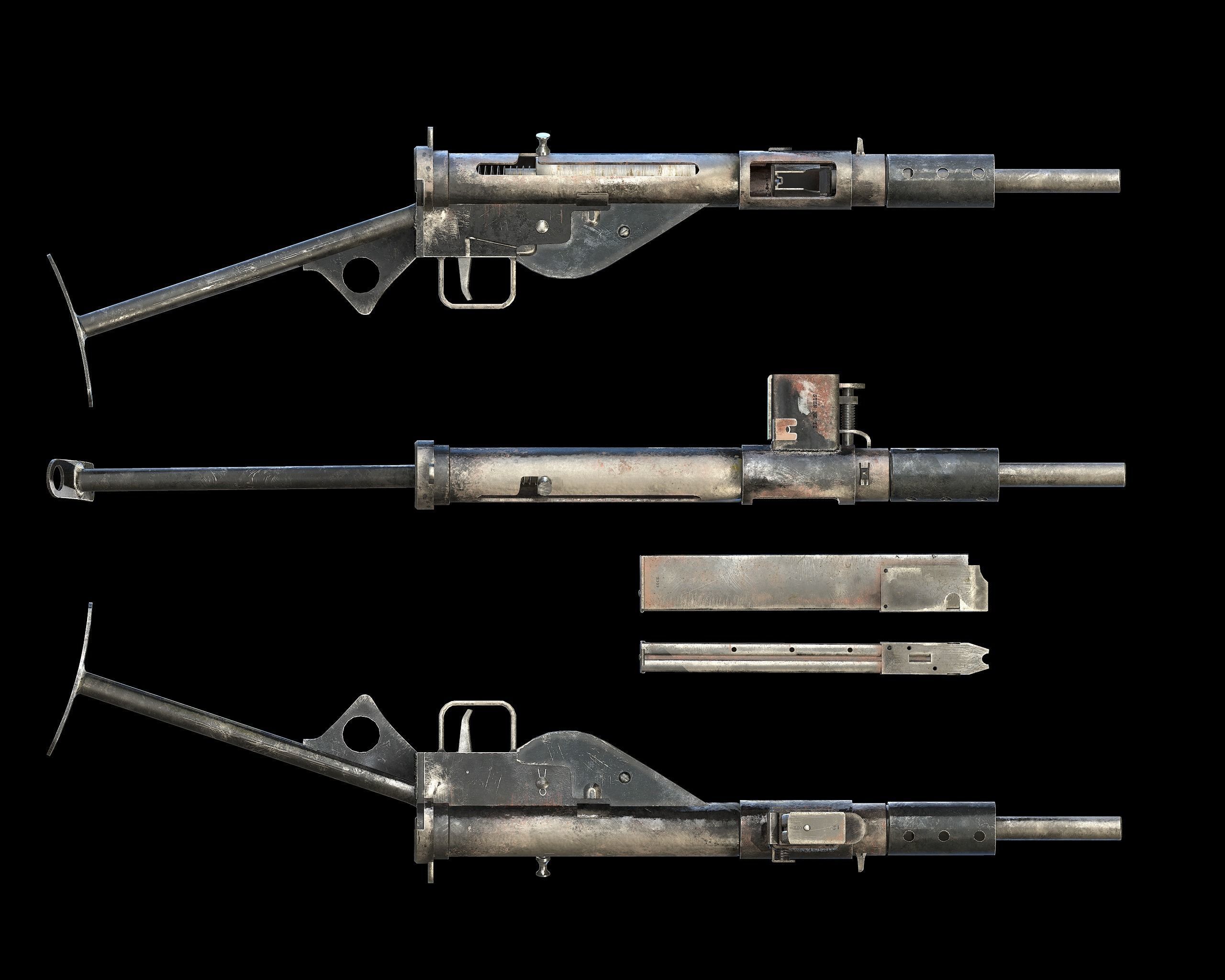 3D model Sten Mk II VR / AR / low-poly | CGTrader