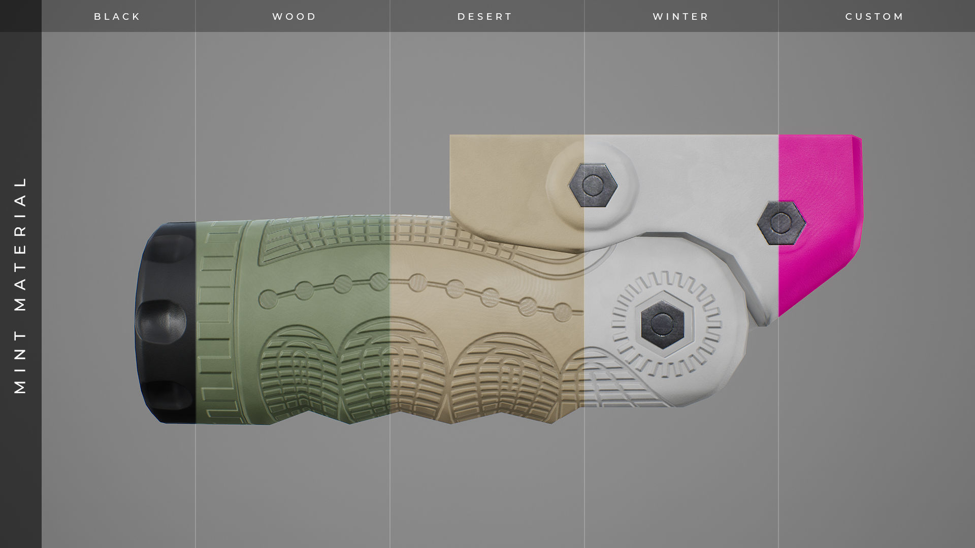 3D model Folding Grip - FPS Gun Attachment for Unreal Engine VR / AR / low-poly animated | CGTrader