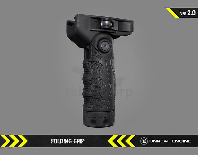3D model Folding Grip - FPS Gun Attachment for Unreal Engine VR / AR ...