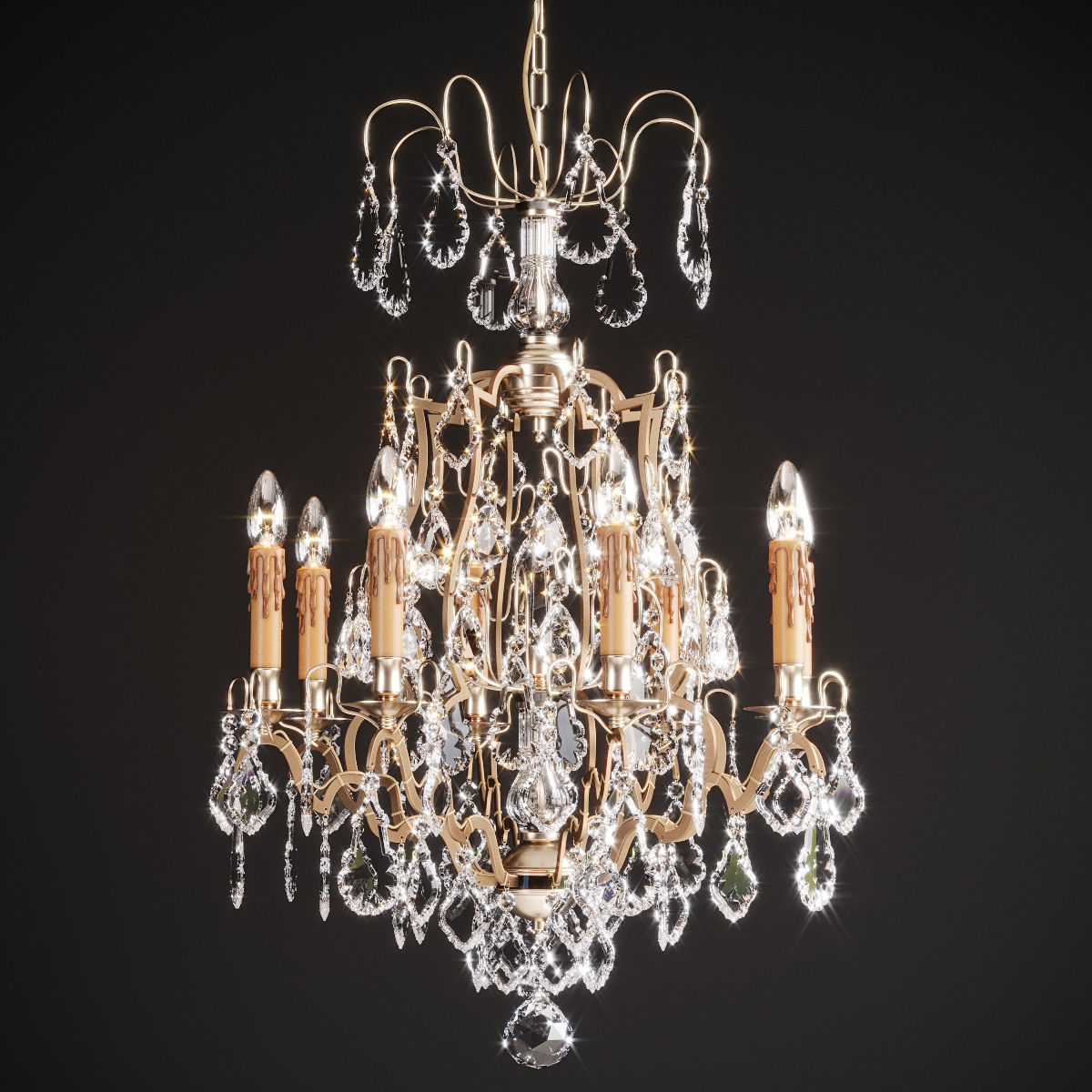 Classic Badari chandelier B4 3D model | CGTrader
